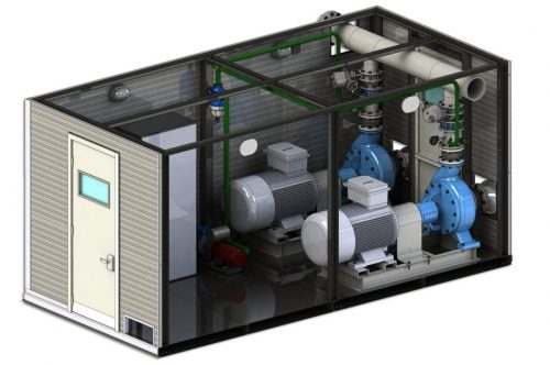 Container pumping station